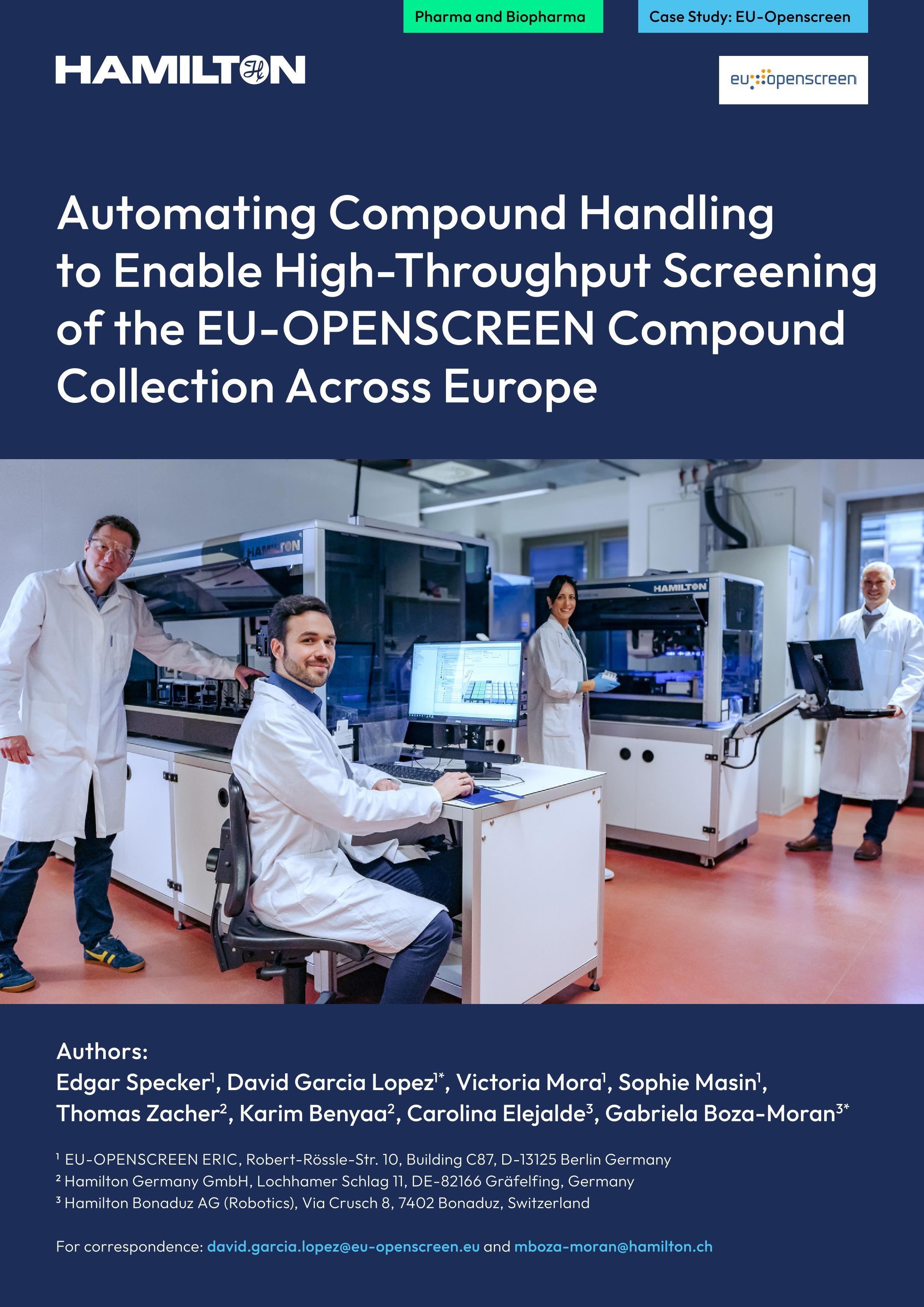 Hamilton Robotics | EU-Openscreen Case Study